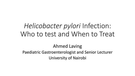 Helicobacter pylori | PDF