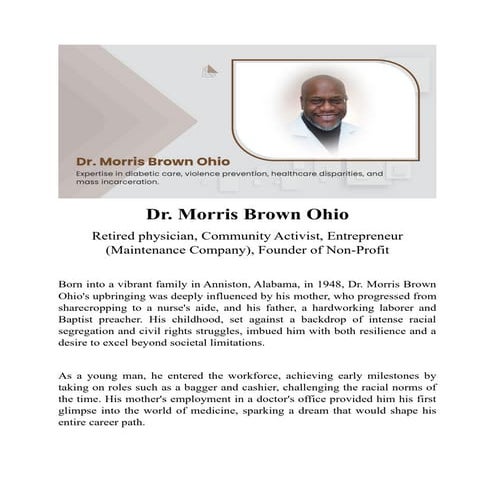 Biography of Dr. Morris Brown in Dayton, Ohio | PDF