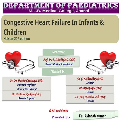 Congestive heart failure in infants and children | PPTX