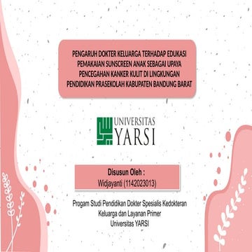 dr. widjayanti - BAB I.pptx sunscreen dan peran dokter keluarga | PPTX