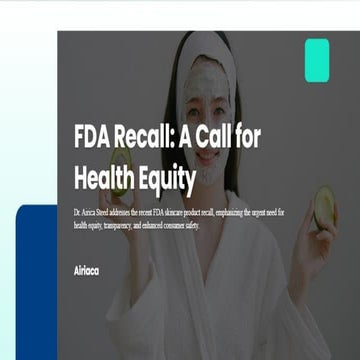 Dr. Airica Steed Responds to FDA Skincare Product Recall: A Call for ...