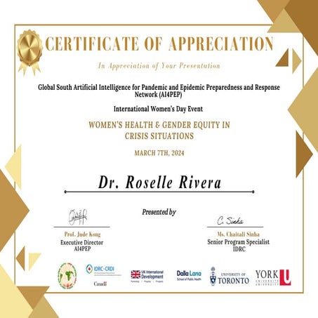 Certificate of Appreciation for being a Panel Speaker | PDF