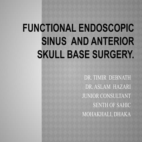 Diagnostic nasal endoscopy | PPTX