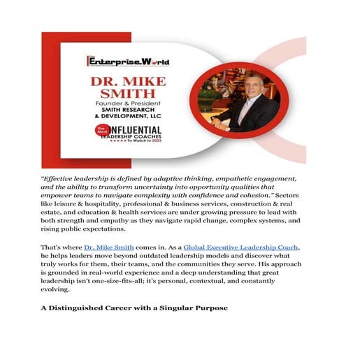 Dr. Mike Smith_ The Military Veteran Coaching CEOs to Lead with Purpose ...