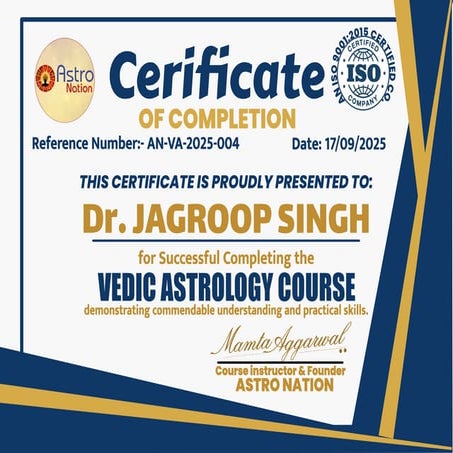 Dr. JAGROOP SINGH Vedic Astrology CERTIFICATE.pdf