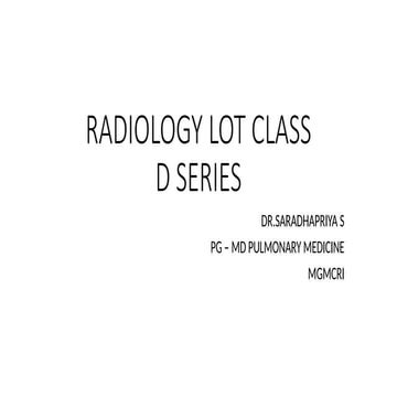 Radiology lot class V,W,Y series in mgmcri | PPTX