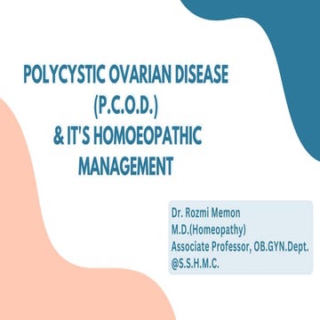 P.C.O.S. by DR. ROZMI MEMON | PDF