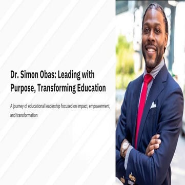 An Overview of Dr Simon Obas: Contributions and Impact | PDF
