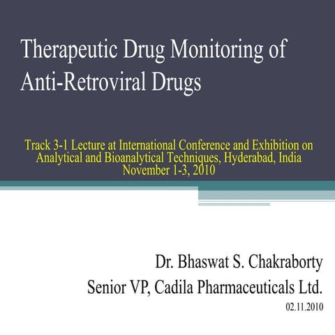TDM of ARV drugs | PPT