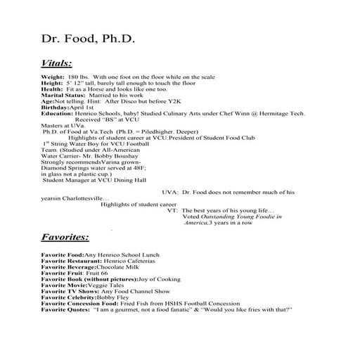 Dr. food bio | DOCX