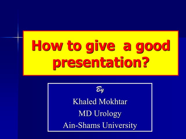 How to present a presentation | PPTX