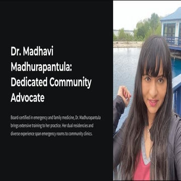 Dr. Madhavi Madhurapantula: Dedicated Community Advocate | PDF