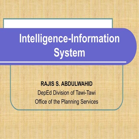 Intelligence-Information System | PPT