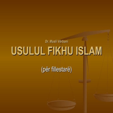 Dr. Musli Vërbani - Usuli fikhu | PPS