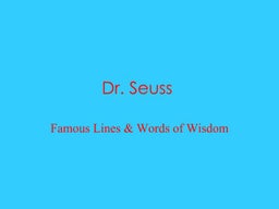 Dr. Seuss power point | PPT