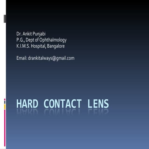 Hard Contact Lenses | PPT