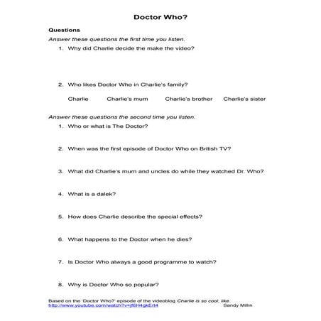 Dr. who beginner's guide | PDF