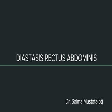 Diastasis rectus abdominis | PPTX