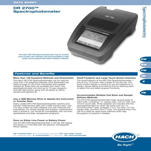 Dr2700 data sheet | PDF