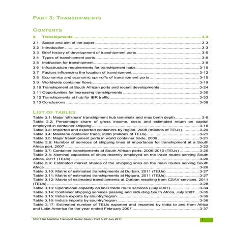 PART 3: TRANSHIPMENTS | PDF
