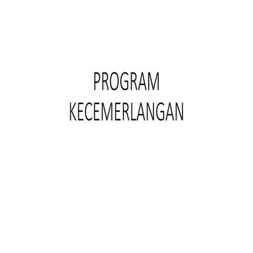 DRAF PROGRAM KECEMERLANGAN | PPT
