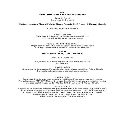 Contoh Draft A D A R T | DOC