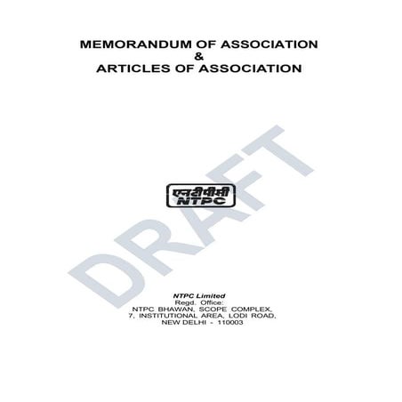 Sample Memorandum of Association (IT Firm) | DOC