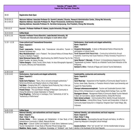 Draft programme | PPT