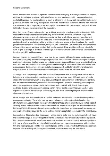 Personal statement | DOCX
