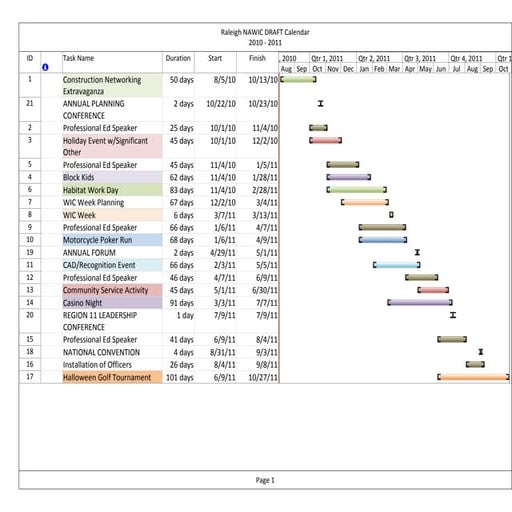 Draft 2010 11 Calendar | PDF