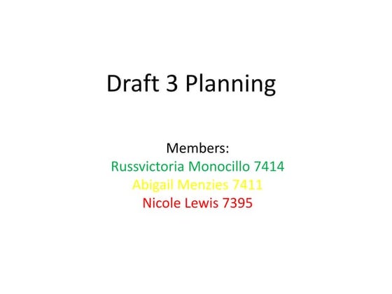 Shot list preliminary task | PDF