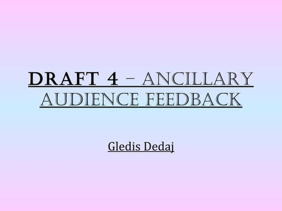 Draft 3 – script and storyboard (mine) | PPT