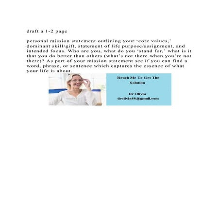 draft a 1-2 pagepersonal mission statement outlining your ‘cor.docx