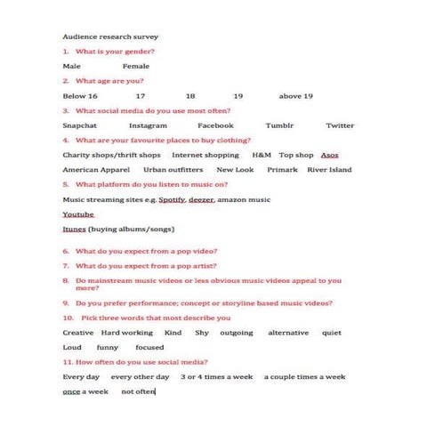 Draft audience survey | PDF