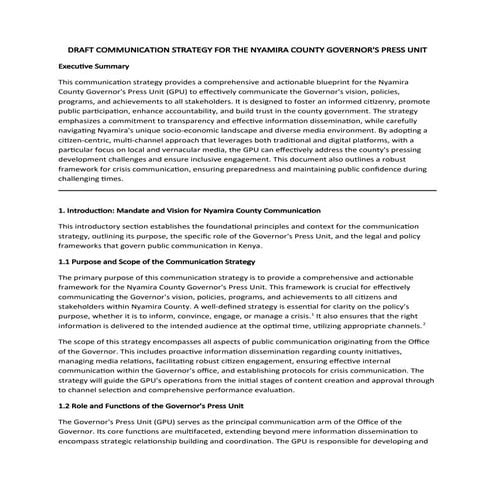 DRAFT COMMUNICATION STRATEGY FOR THE NYAMIRA COUNTY GOVERNOR.docx