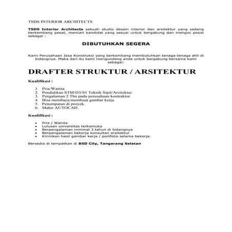 Drafter struktur arsitektur | PDF