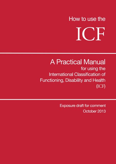 ICF | PDF | Medical Health