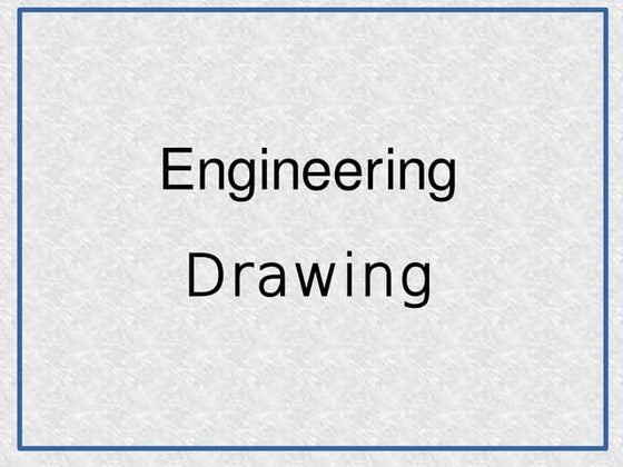 Basics of Engineering Drawing & first angle projection | PPTX