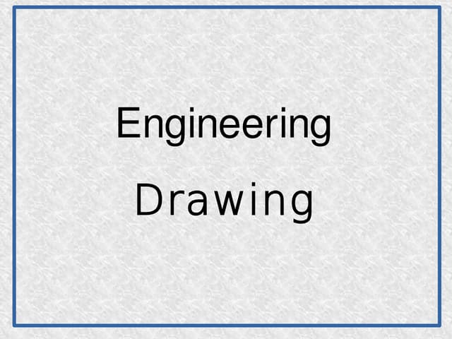 Basics of Engineering Drawing & first angle projection | PPTX