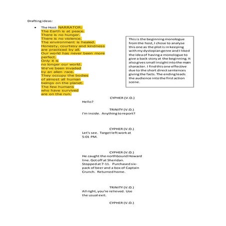 Script Analysis | PDF