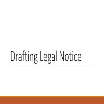 Drafting Legal Notice and what are its essentials.pptx