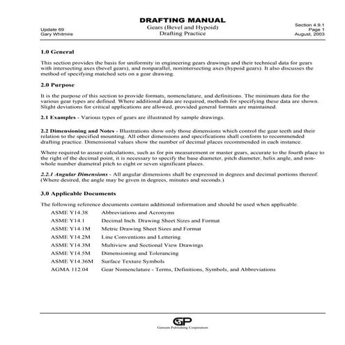 Drafting methods for gears | PDF