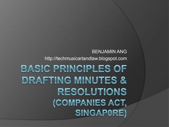 Note and format on circular resolution under the companies act 2013 ...