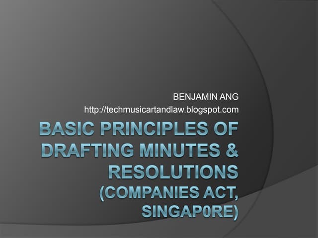 Note and format on circular resolution under the companies act 2013 | DOC