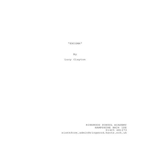 DRAFTING SCRIPT FOR ENIGMA | PDF
