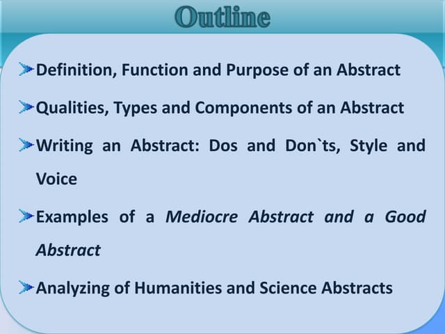 Abstract writing | PPT
