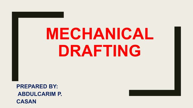 DRAFTING TOOLS, MATERIALS AND EQUIPMENT | PPTX