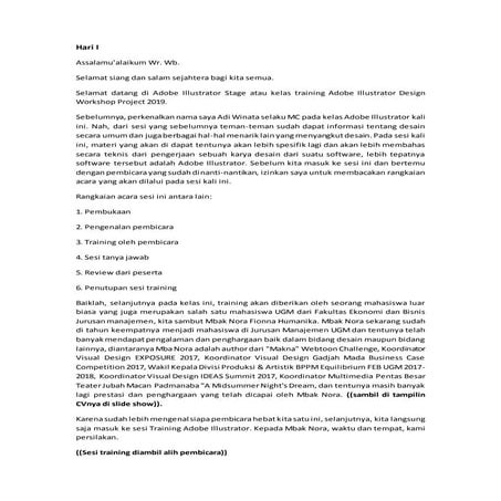 contoh teks mc | PDF