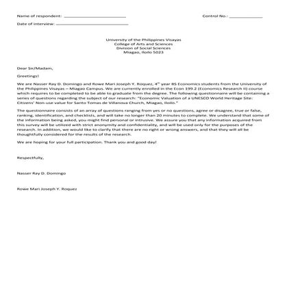 Draft of questionnaire with intro | DOC