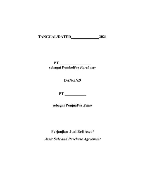 Contoh Perjanjian Kerja / Employment Agreement Bilingual (Beli ...